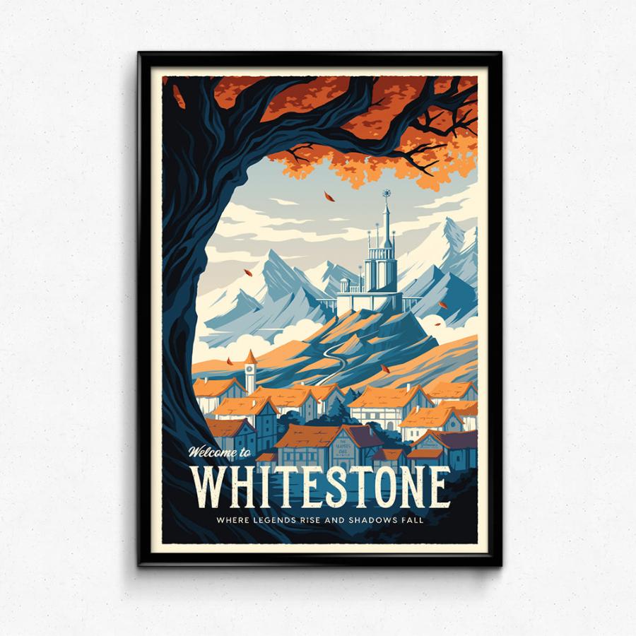 Whitestone Retro Travel Poster – Sylvan Design Co.