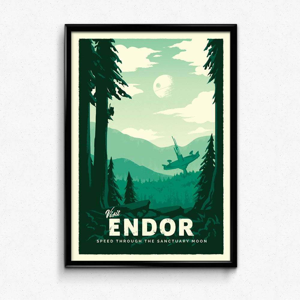 Endor Retro Travel Poster – Sylvan Design Co.