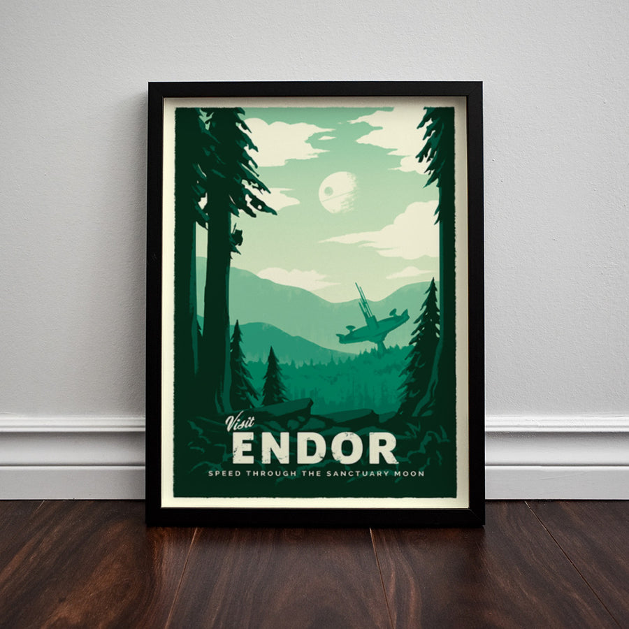 Endor Retro Travel Poster – Sylvan Design