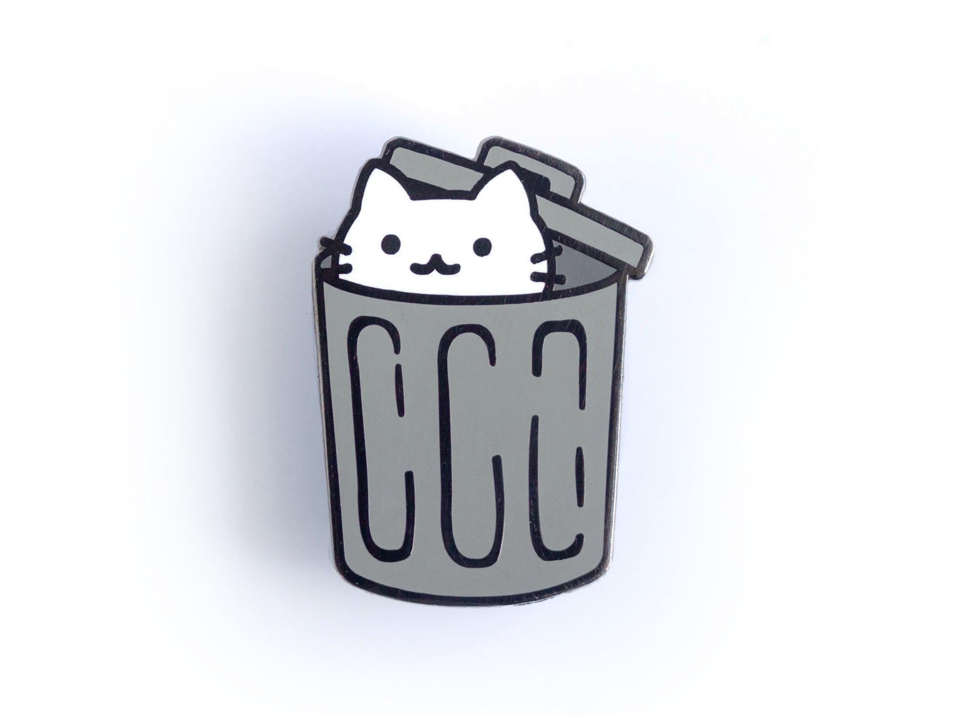 Trash Cat Enamel Pin – Sylvan Design