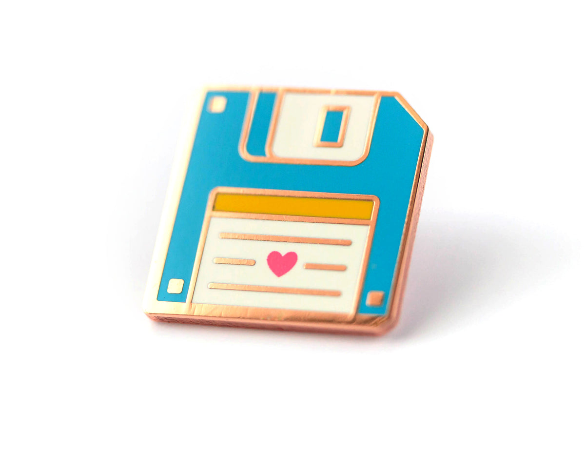 Floppy Disk Retro Enamel Pin – Sylvan Design Co.