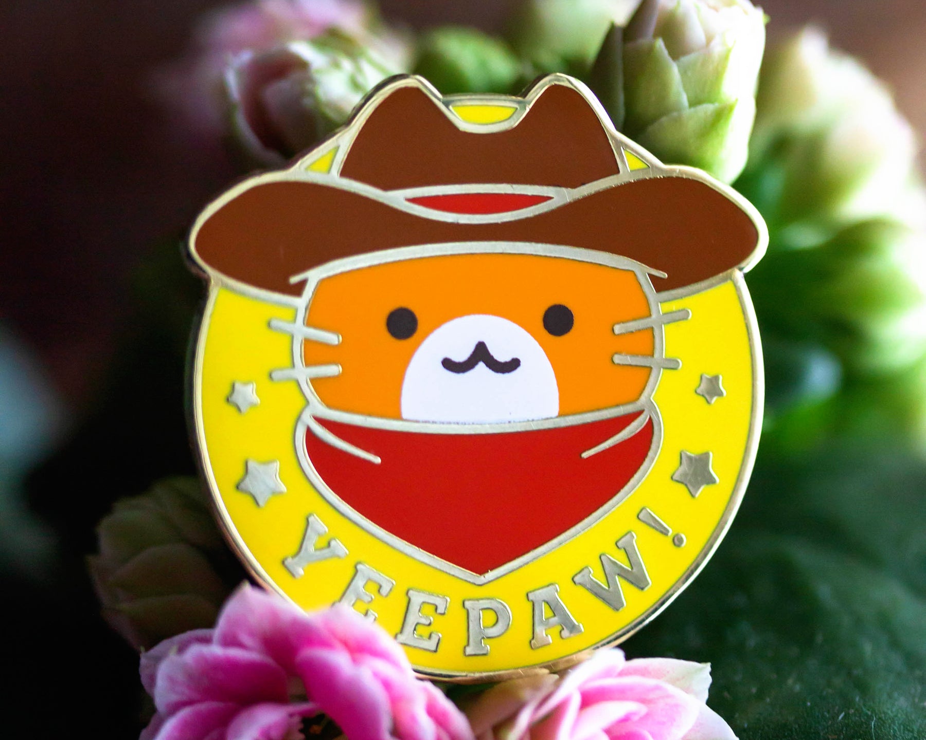 Cowboy Cat "Yeepaw!" Enamel Pin – Sylvan Design