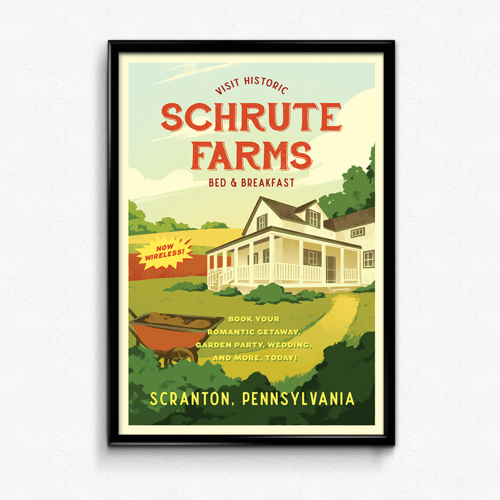 Schrute Farms Travel Poster – Sylvan Design
