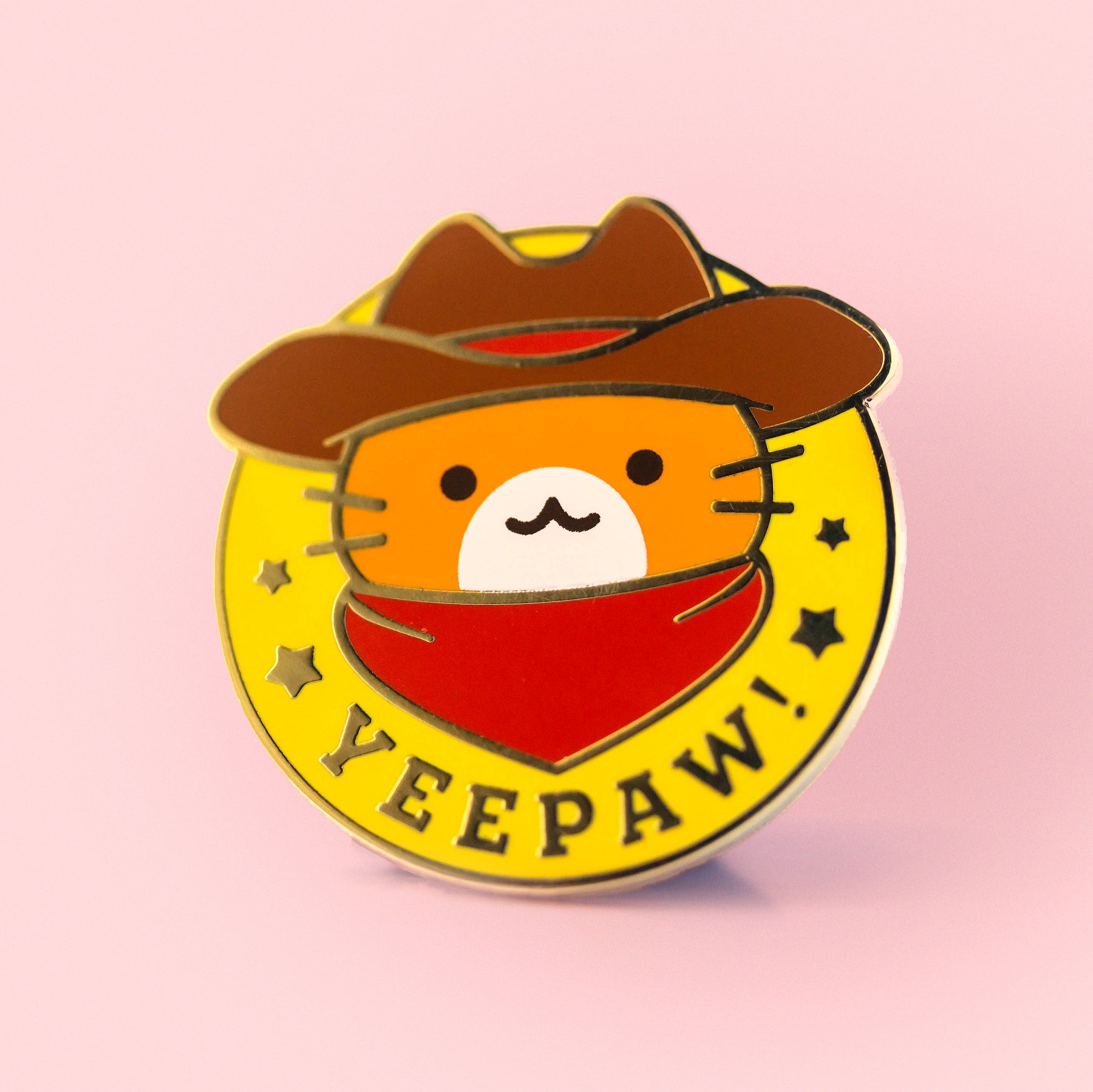 Cowboy Cat "Yeepaw!" Enamel Pin – Sylvan Design